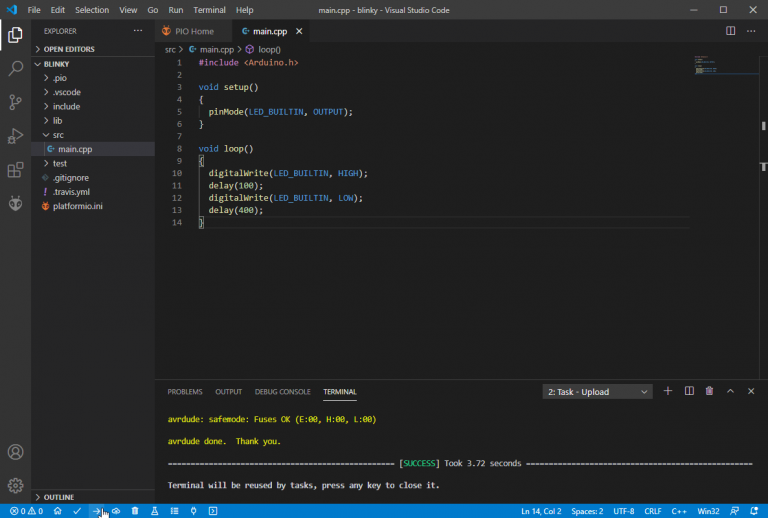 PlatformIO and VSCode for Windows - UKMARS