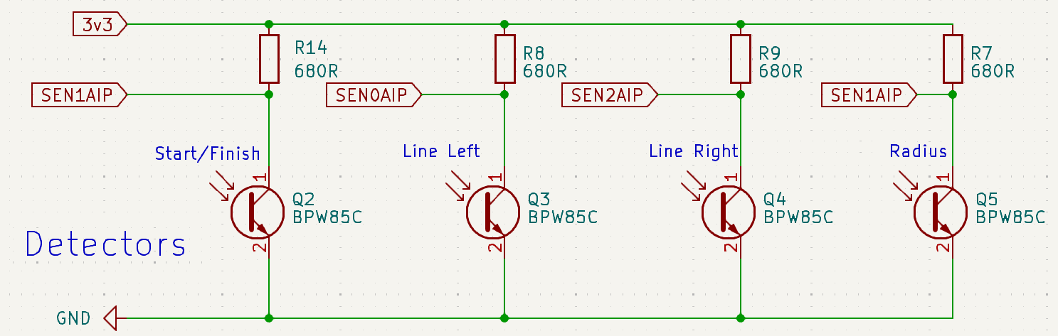 Line Sensor PCB - UKMARS
