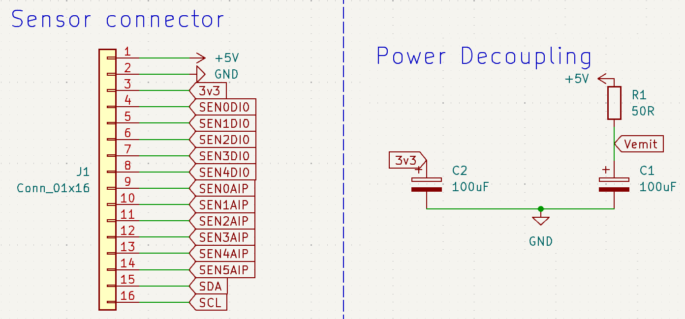 Line Sensor PCB - UKMARS